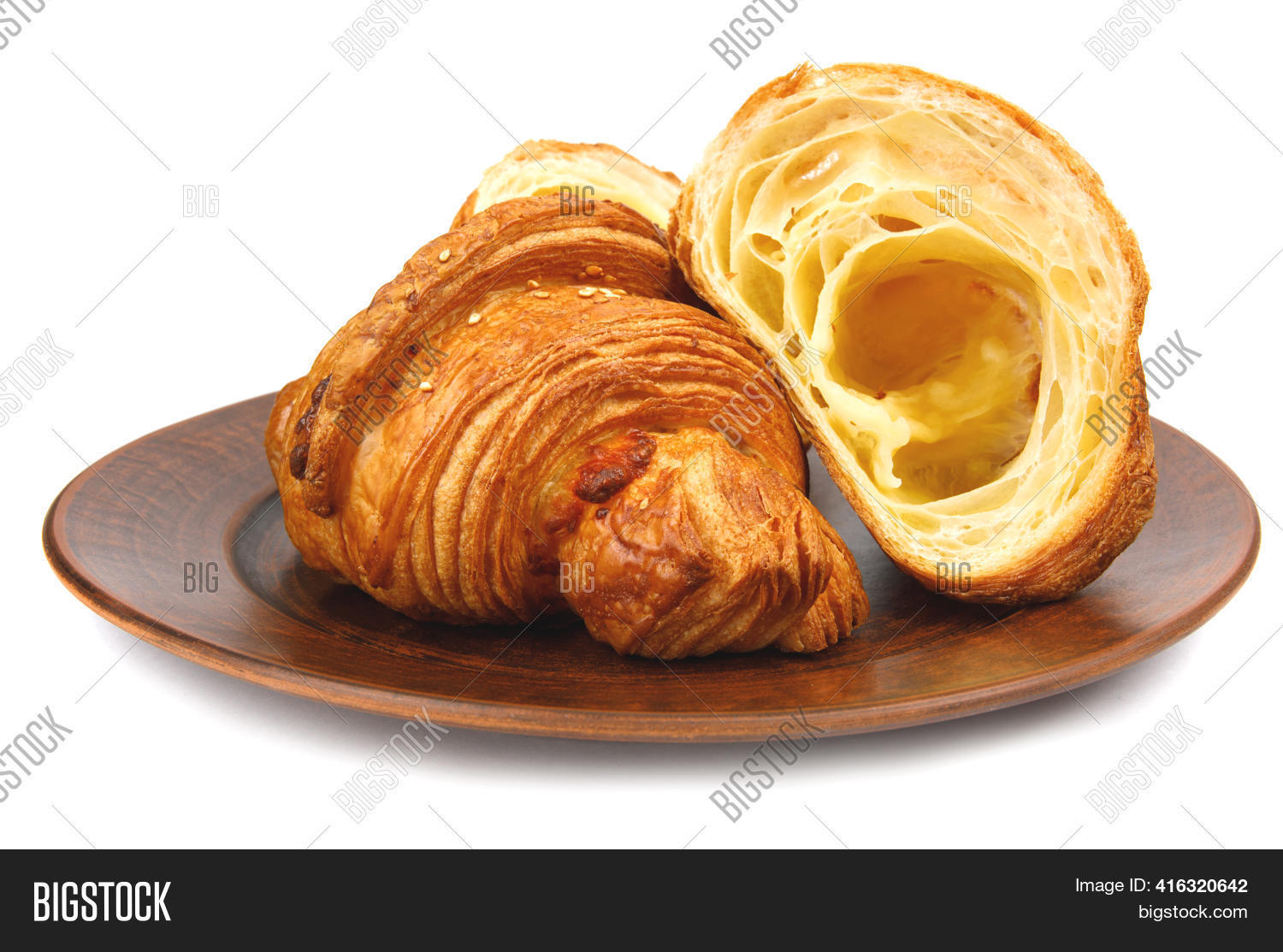 Croissant Cut Image & Photo (Free Trial) | Bigstock