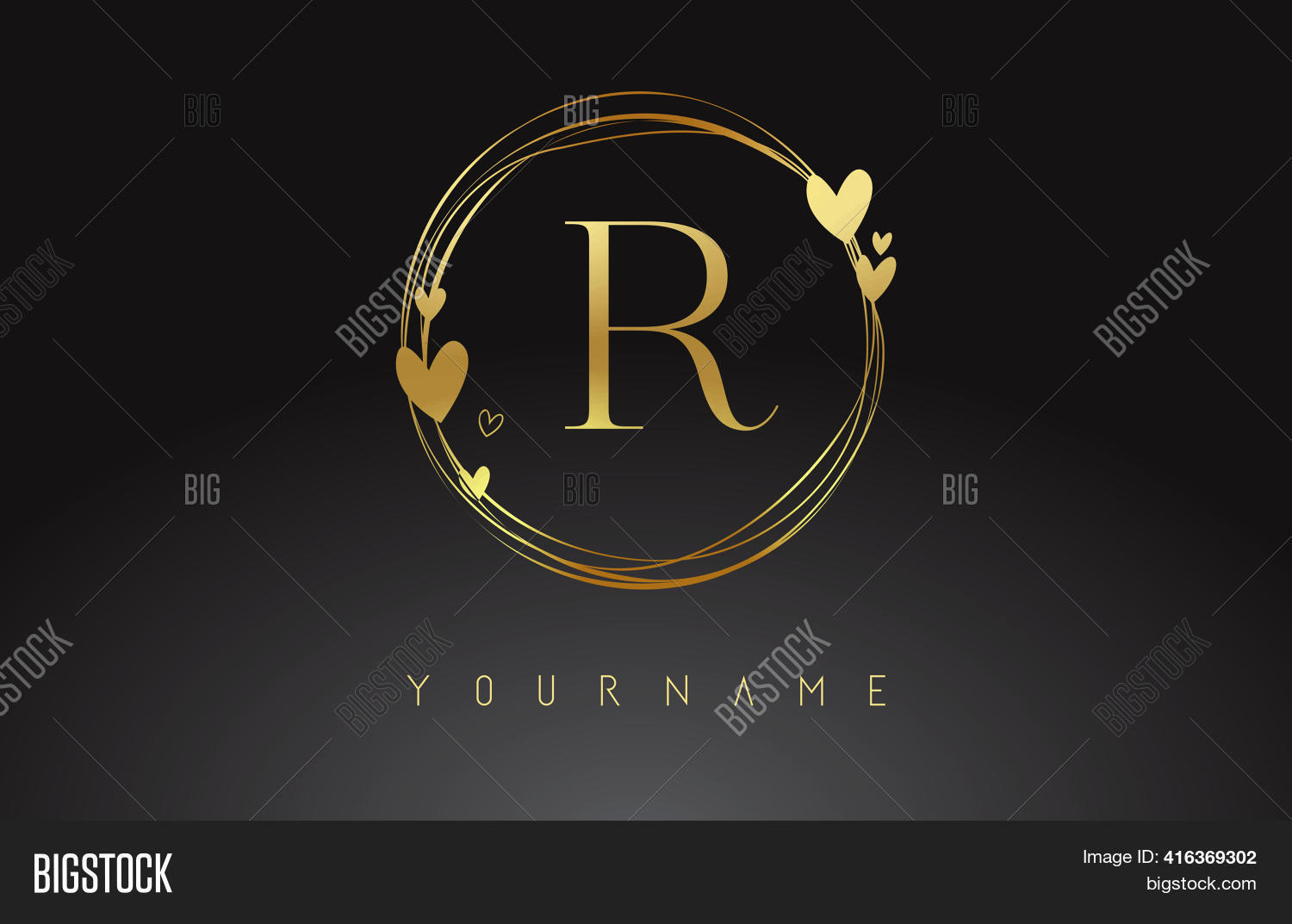 Letter R Logo Golden Vector & Photo (Free Trial) | Bigstock
