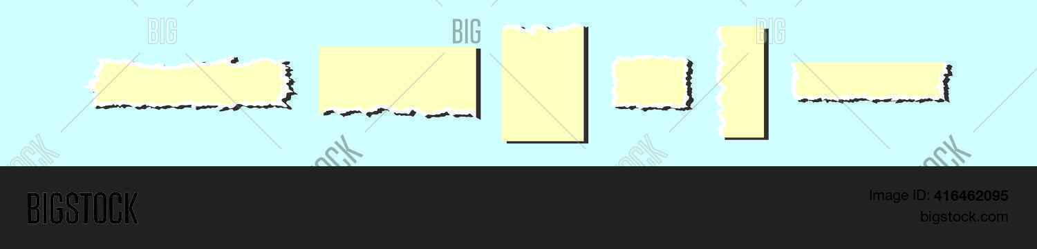 Set Ripped Paper Vector & Photo (Free Trial) | Bigstock