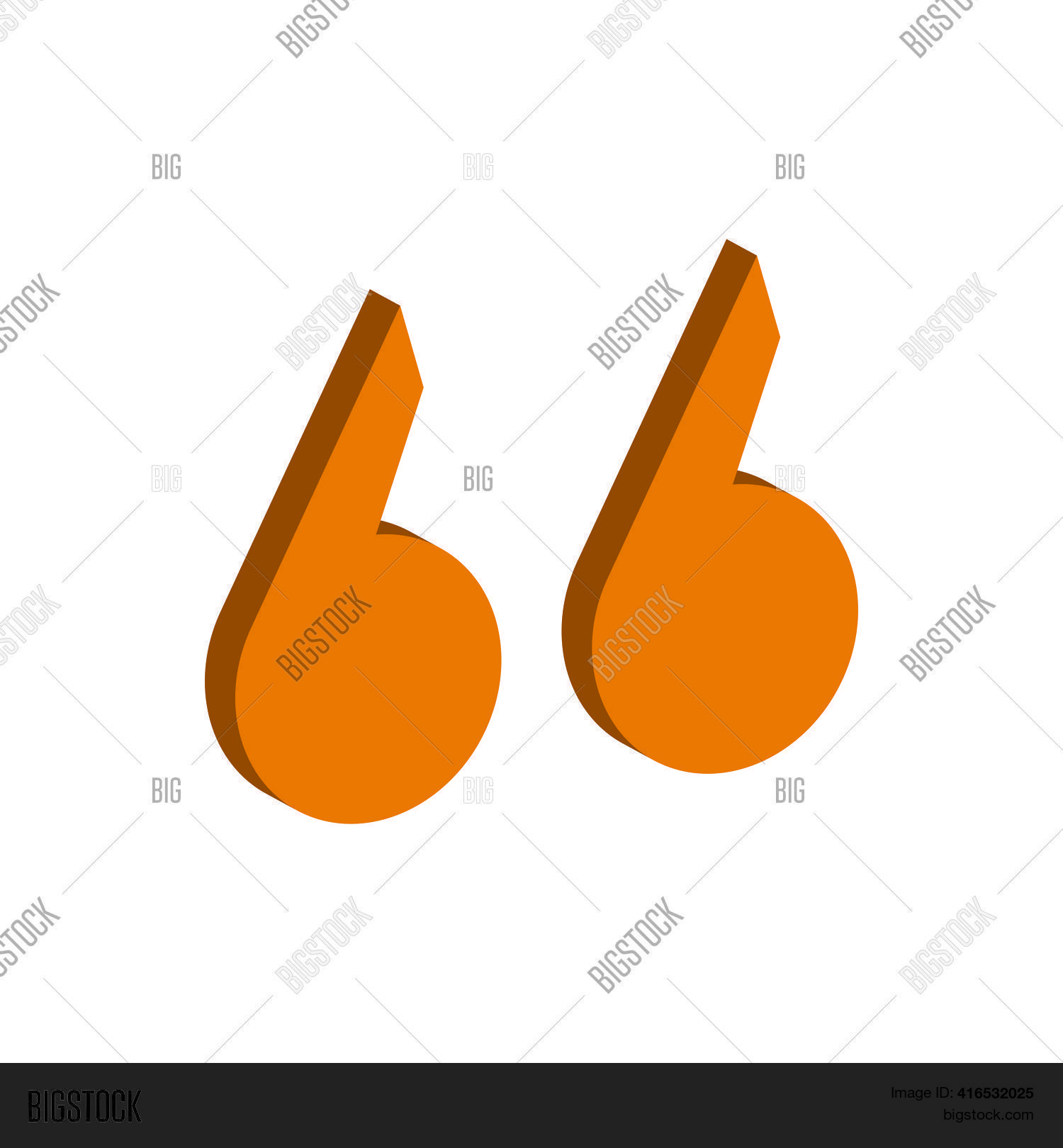 Double Commas.3d Vector & Photo (Free Trial) | Bigstock