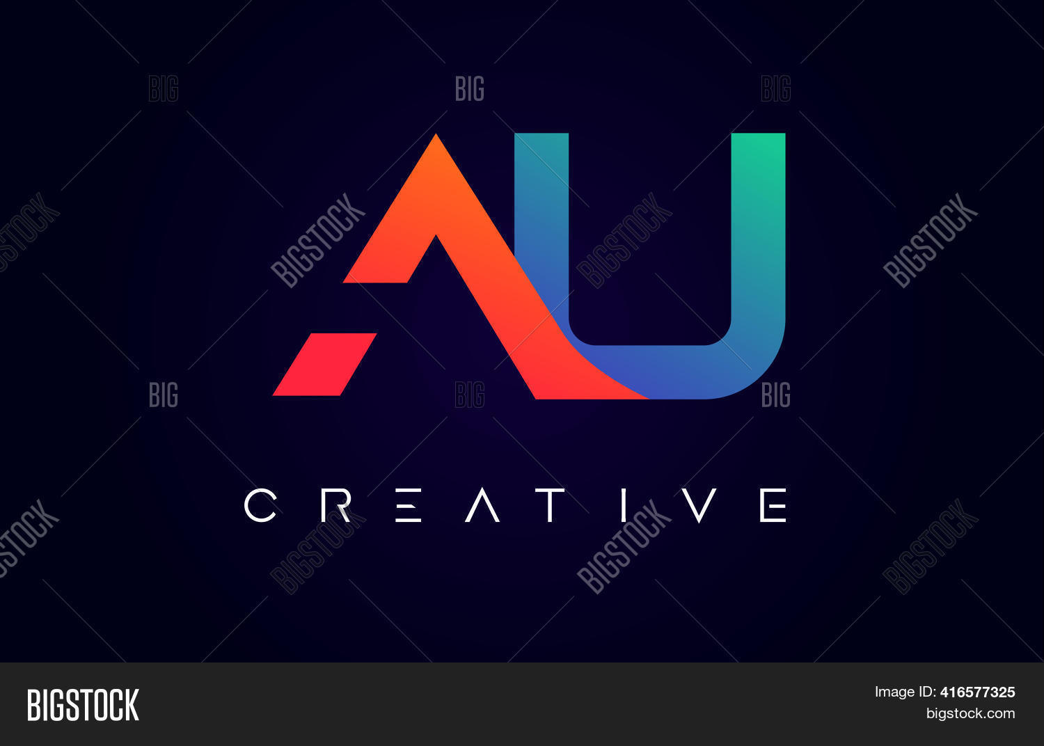 Au Logo Letter Design Vector & Photo (Free Trial) | Bigstock
