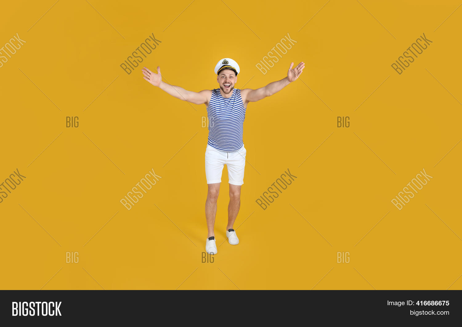 Happy Sailor Wearing Image & Photo (Free Trial) | Bigstock
