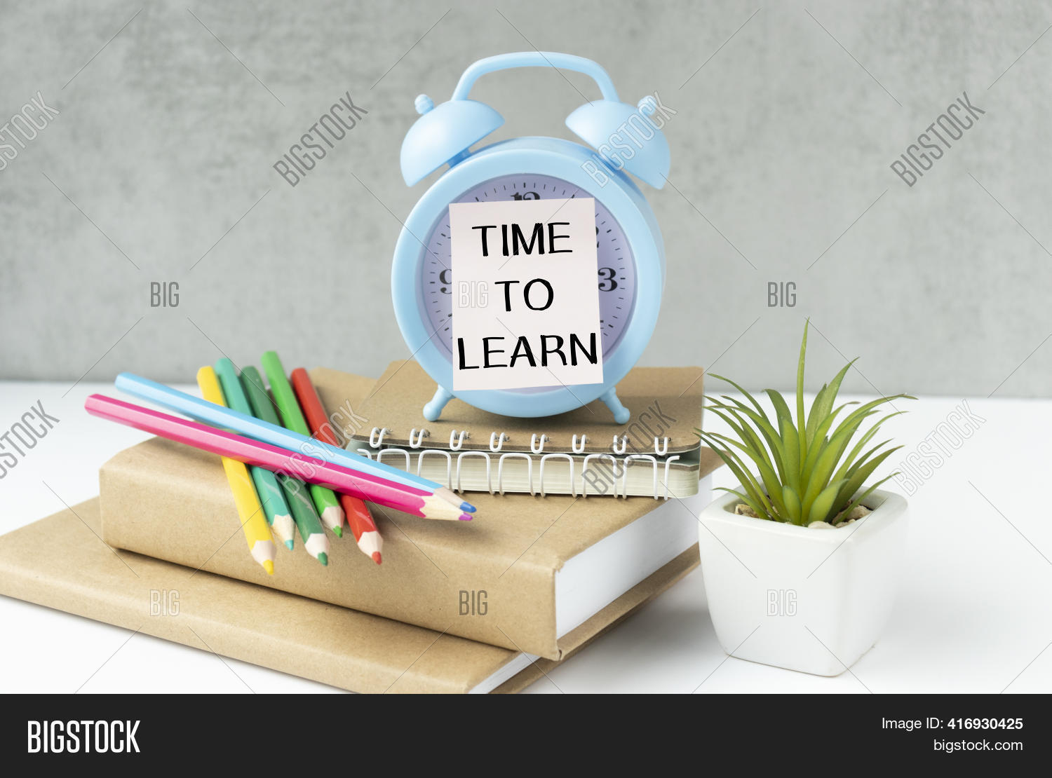 Time Learn Text On Image & Photo (Free Trial) | Bigstock