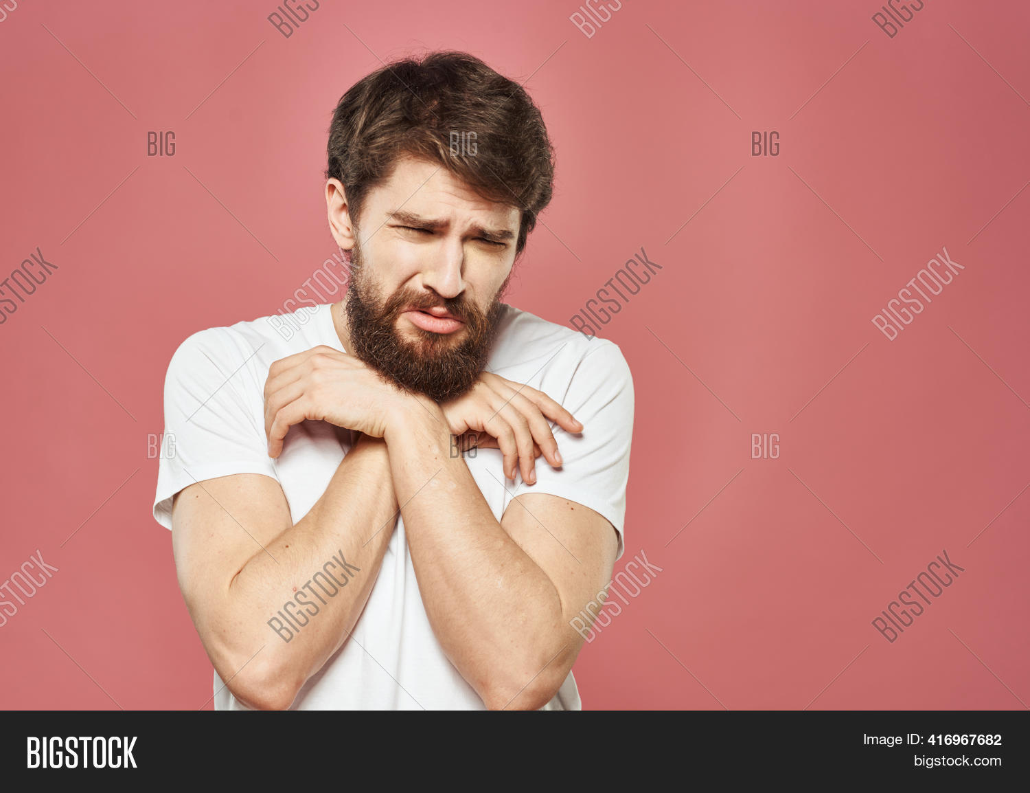 Sad Man Crossed His Image & Photo (Free Trial) | Bigstock