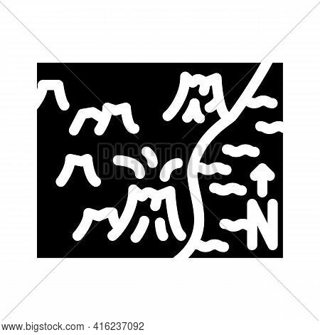 Volcano Map Glyph Vector & Photo (Free Trial) | Bigstock
