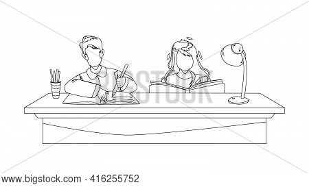 Pupils Doing Homework Vector & Photo (Free Trial) | Bigstock