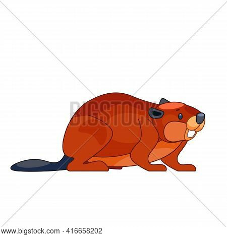 Cute Cartoon Beaver Vector & Photo (Free Trial) | Bigstock