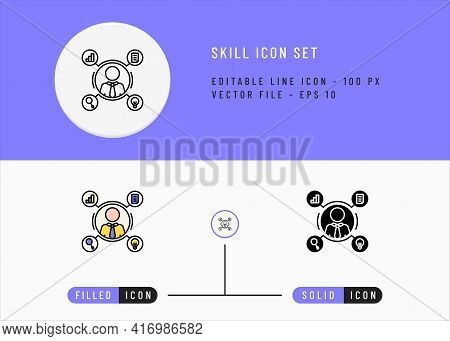 Skill Icons Set Vector & Photo (Free Trial) | Bigstock