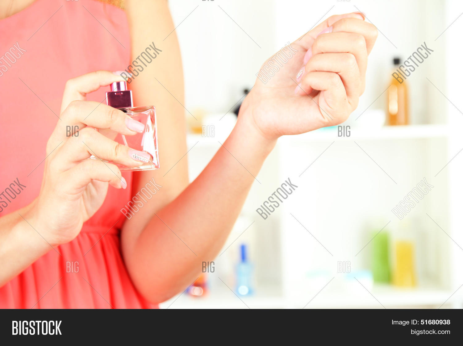 Woman Testing Perfume Image & Photo (Free Trial) | Bigstock