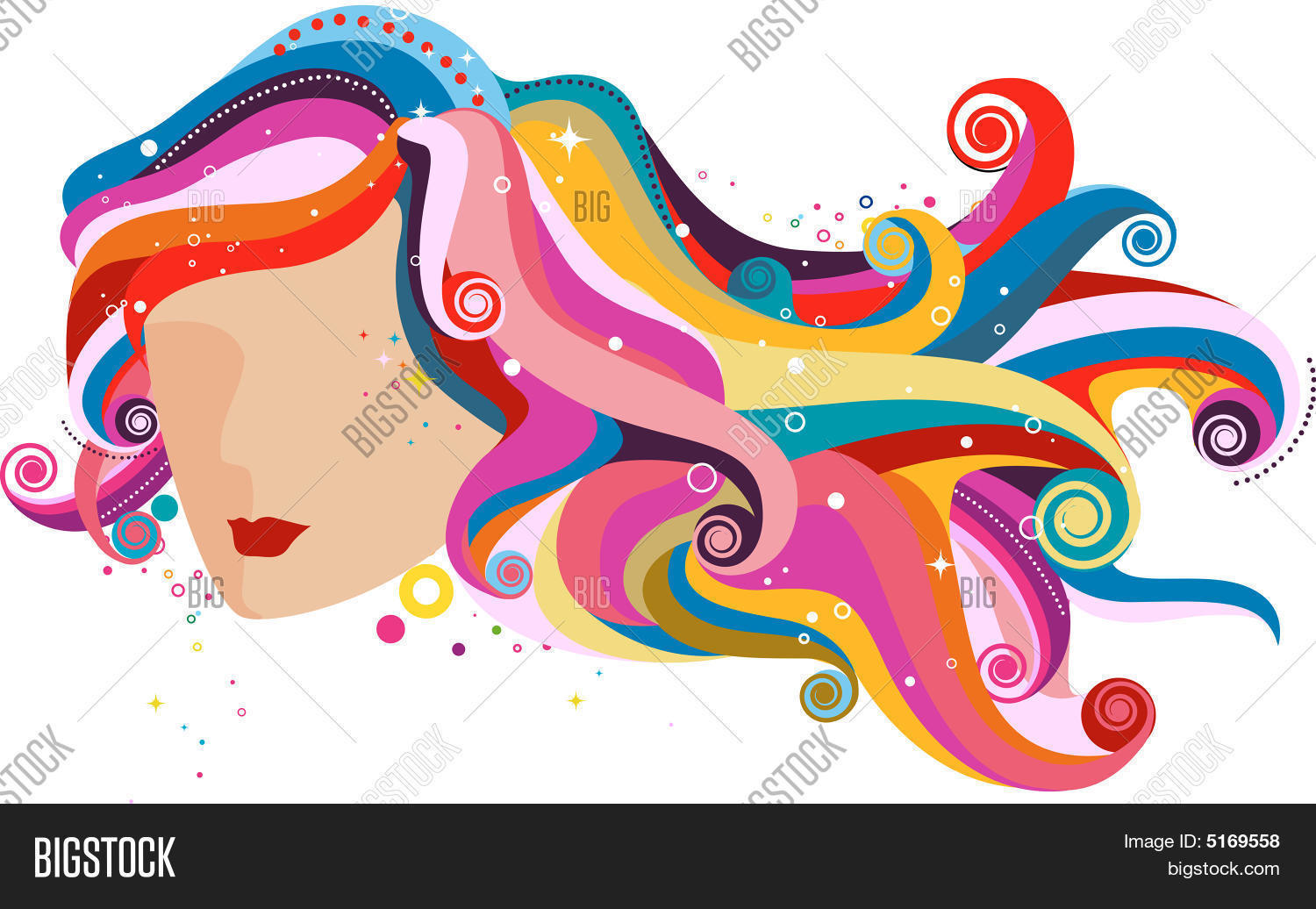 Abstract Hair Wave Vector & Photo (Free Trial) | Bigstock