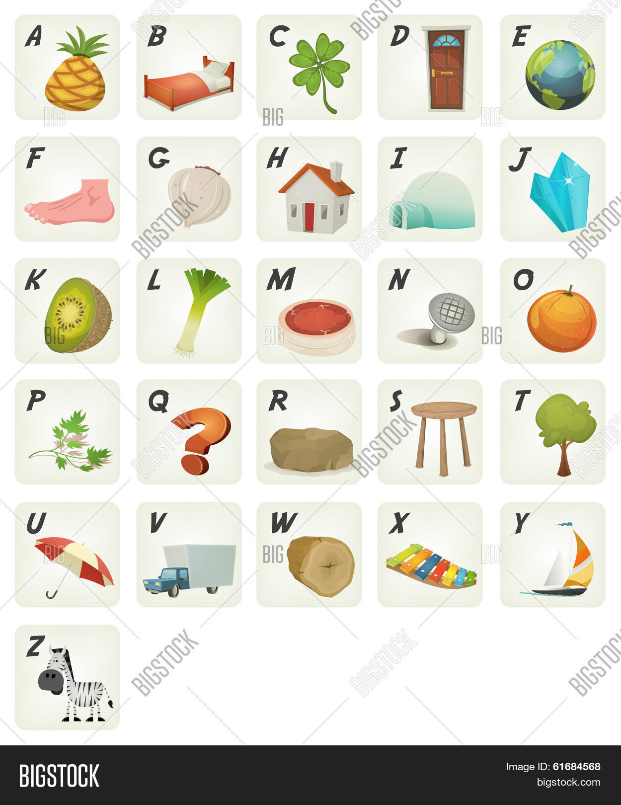Cartoon Abc Cliparts Vector & Photo (Free Trial) | Bigstock
