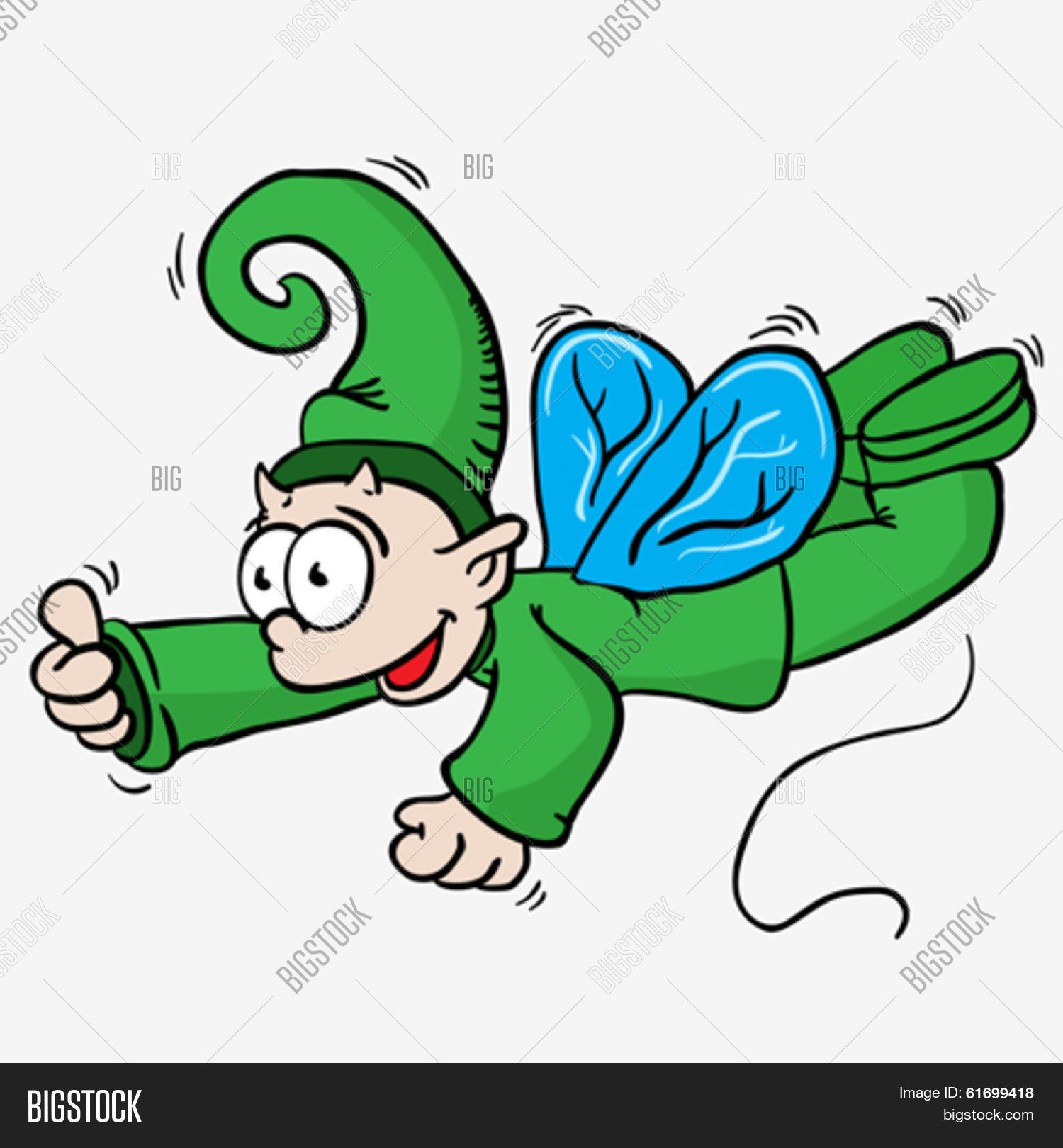 Flying Elf Thumbs Vector & Photo (Free Trial) | Bigstock