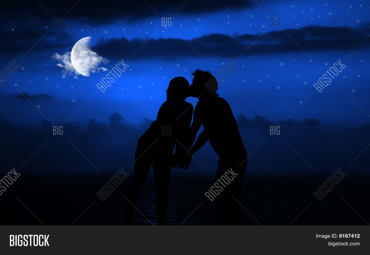 Romantic Night Kiss Image & Photo (Free Trial) | Bigstock