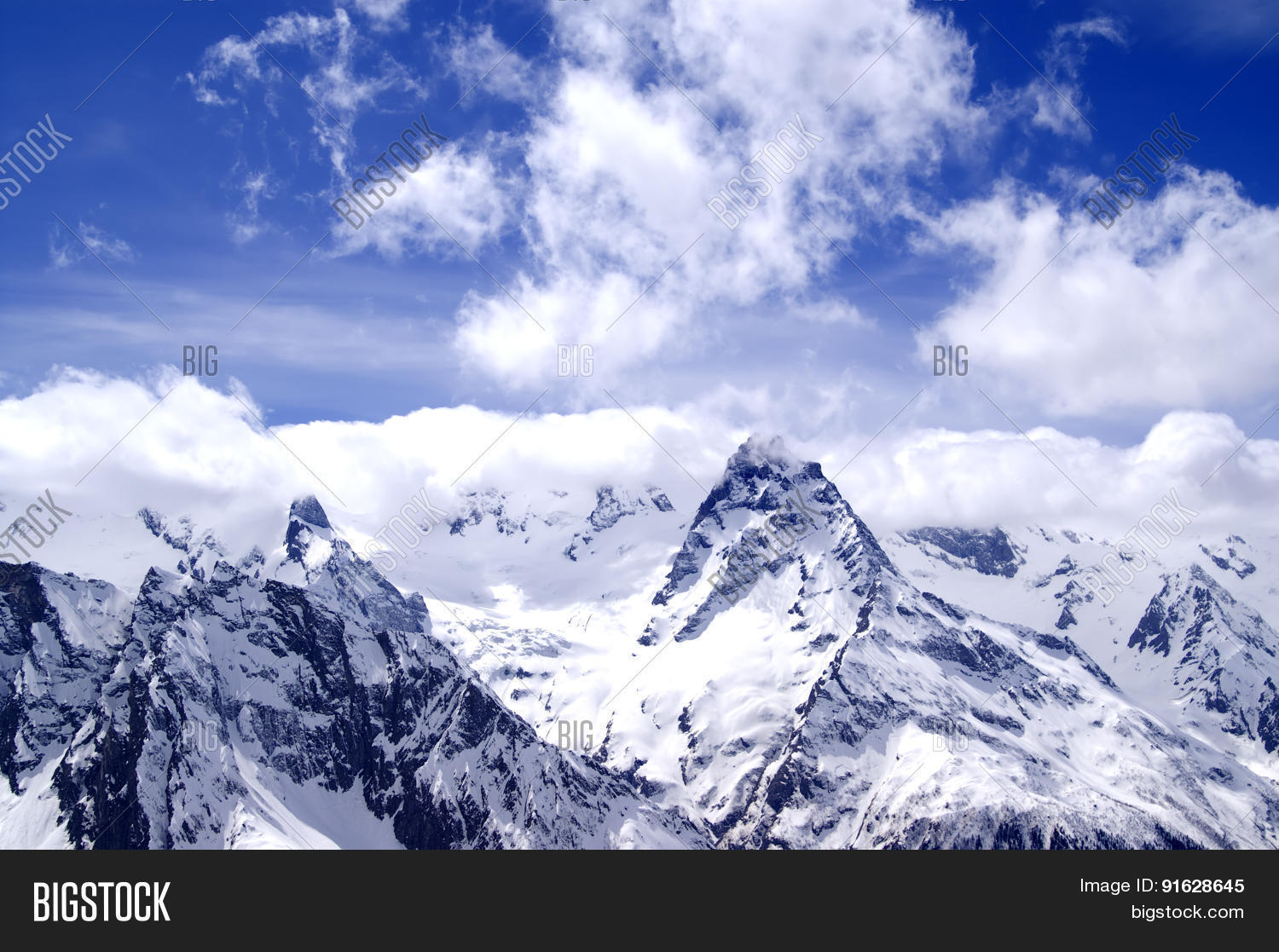 Snowy Mountains Clouds Image & Photo (Free Trial) | Bigstock