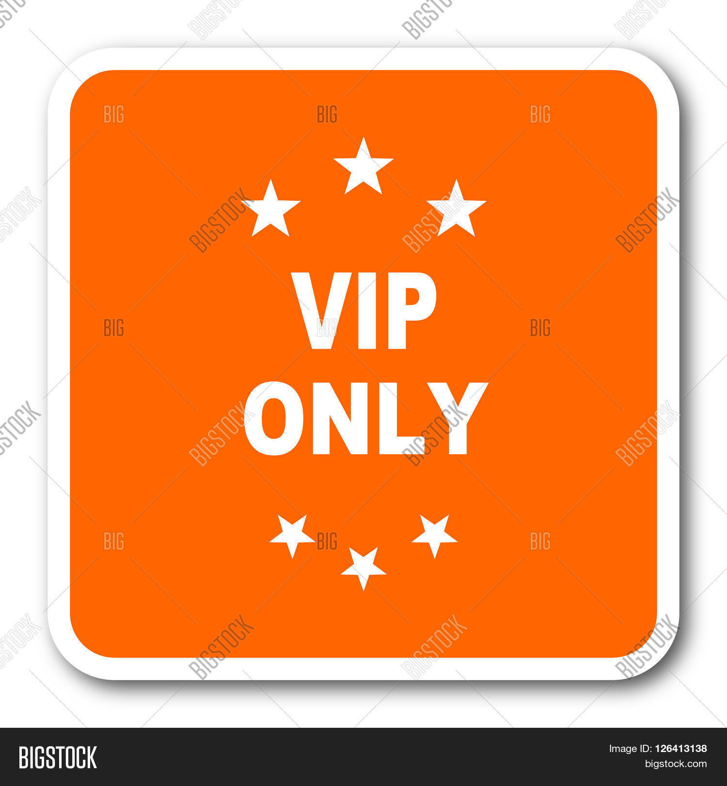 Vip Only Orange Flat Image & Photo (Free Trial) | Bigstock