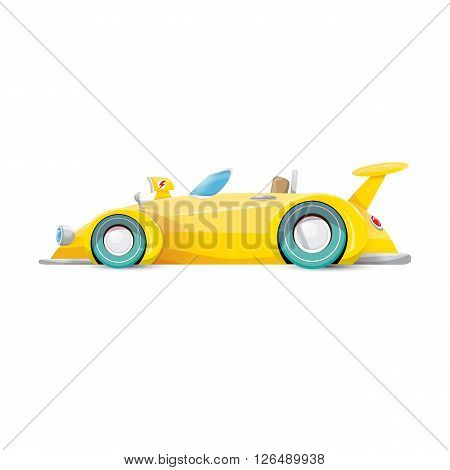 Cartoon Yellow Racing Vector & Photo (Free Trial) | Bigstock