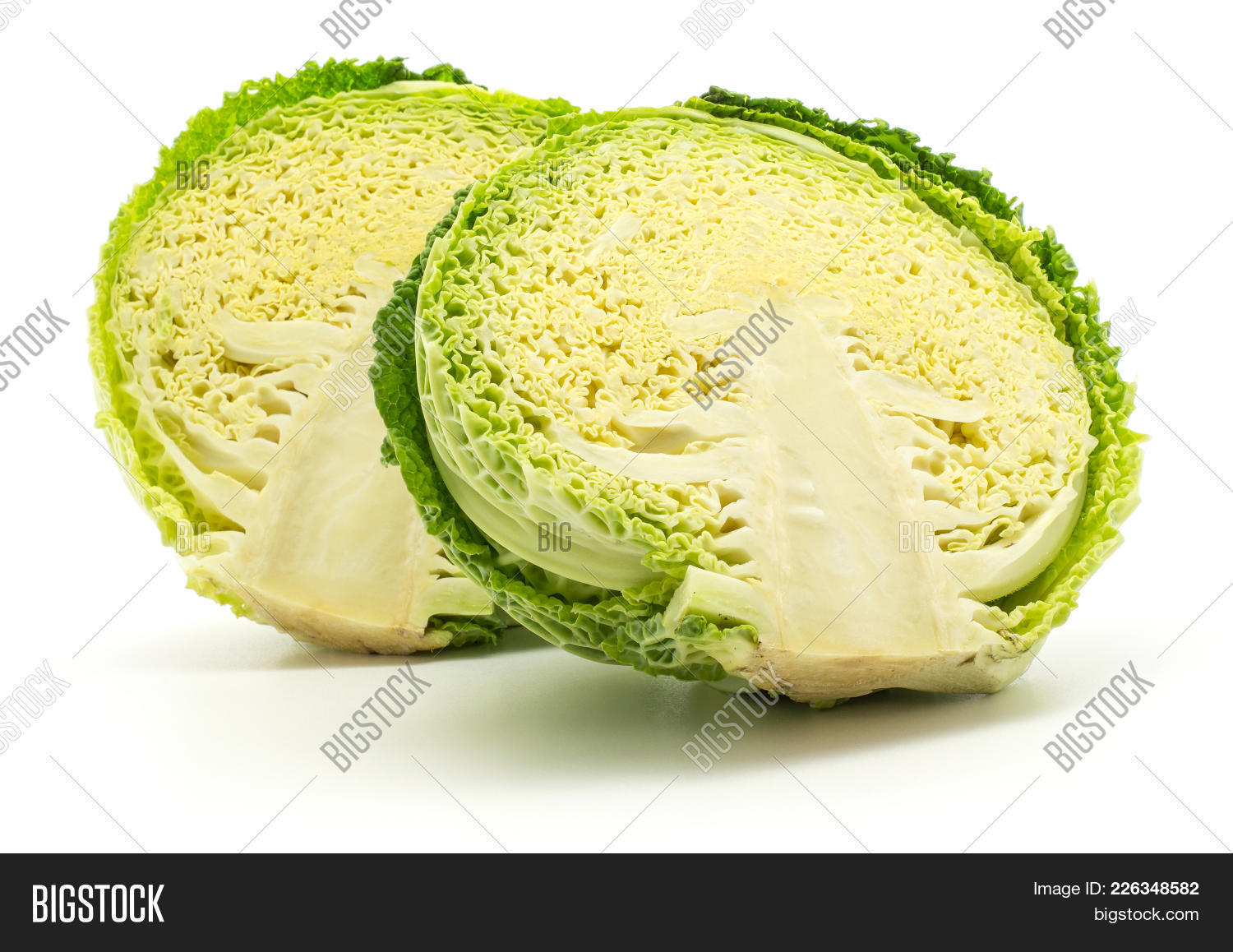 Savoy Cabbage Cut Half Image & Photo (Free Trial) | Bigstock