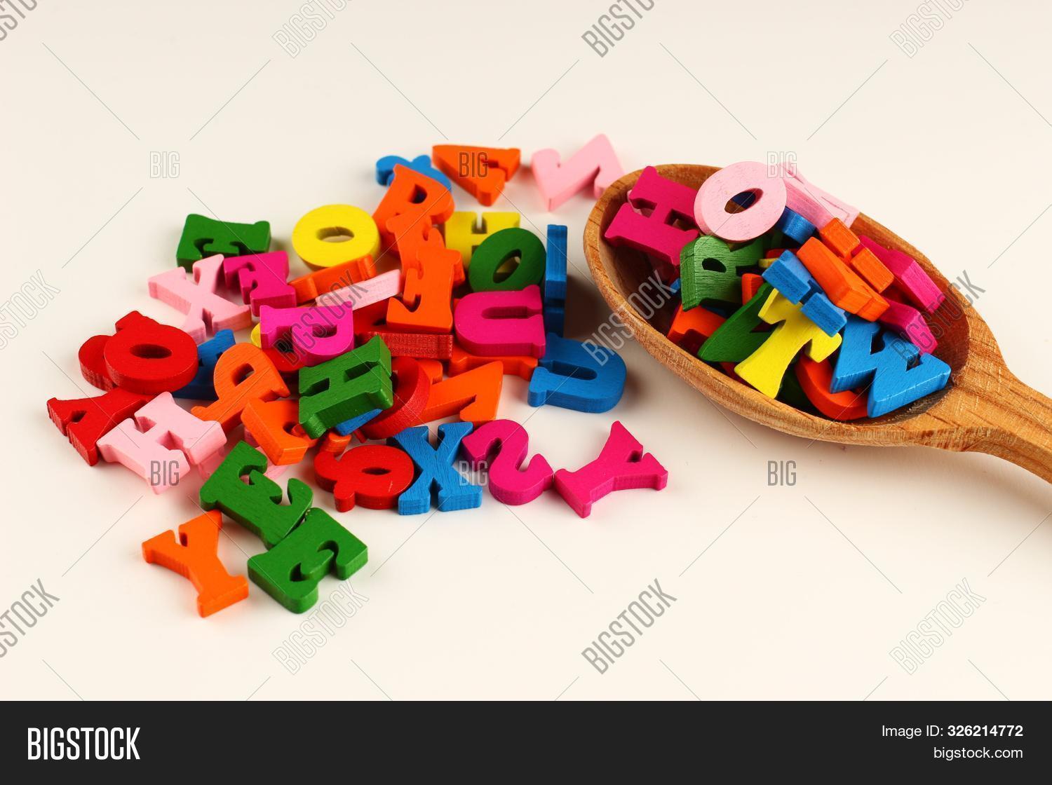 Colored Letters Spoon Image & Photo (Free Trial) | Bigstock