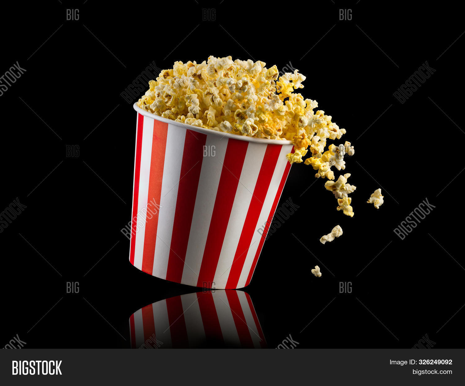 Flying Popcorn Striped Image & Photo (Free Trial) | Bigstock