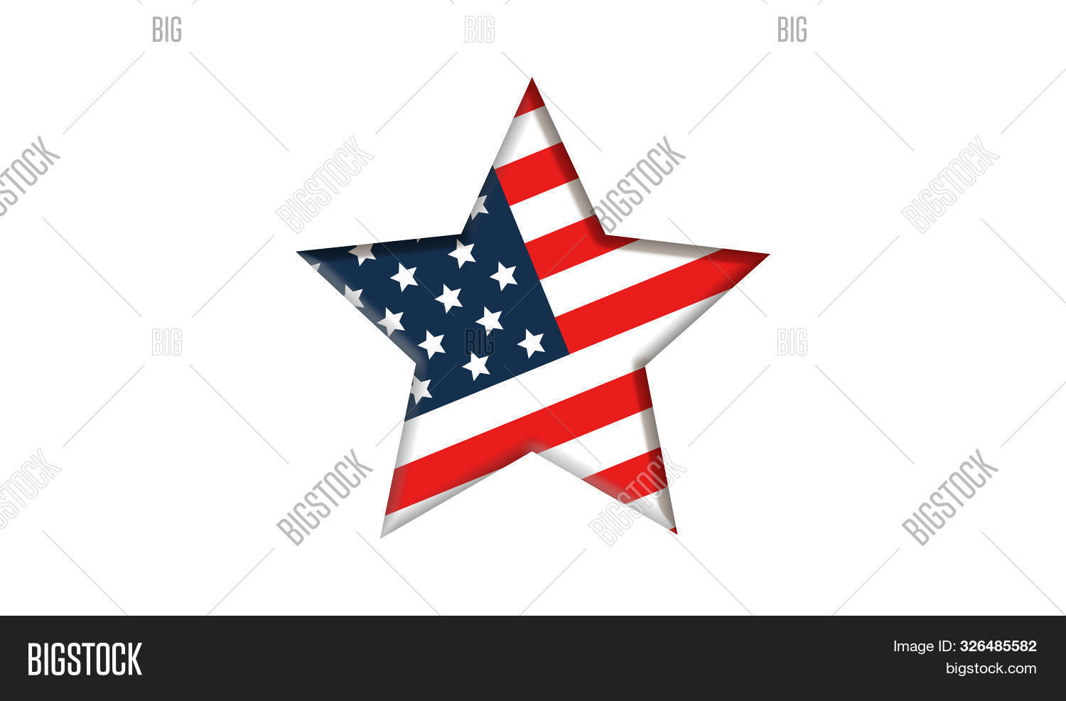 Usa Flag Star Shape. Image & Photo (Free Trial) | Bigstock