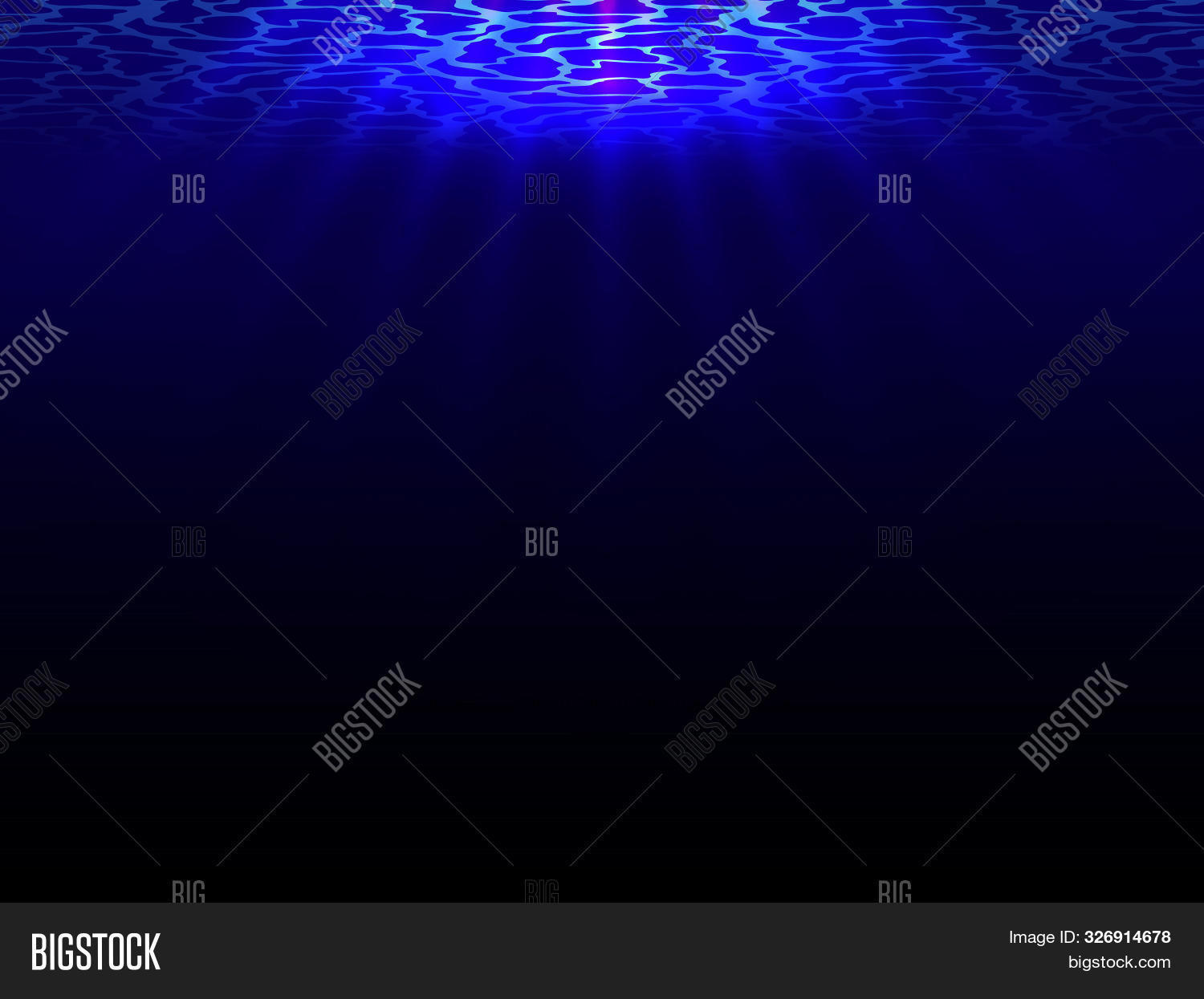 Ray Light Deep Water Vector & Photo (Free Trial) | Bigstock