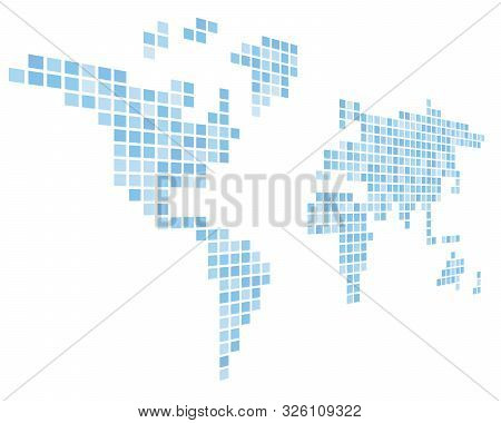 Pixelized Map World. Vector & Photo (Free Trial) | Bigstock