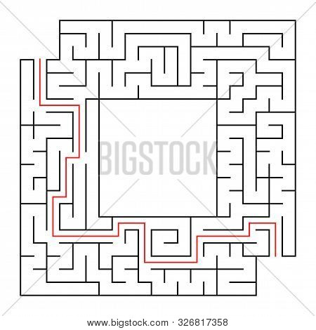 Square Labyrinth Vector & Photo (Free Trial) | Bigstock