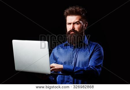 Holding Laptop Image & Photo (Free Trial) | Bigstock