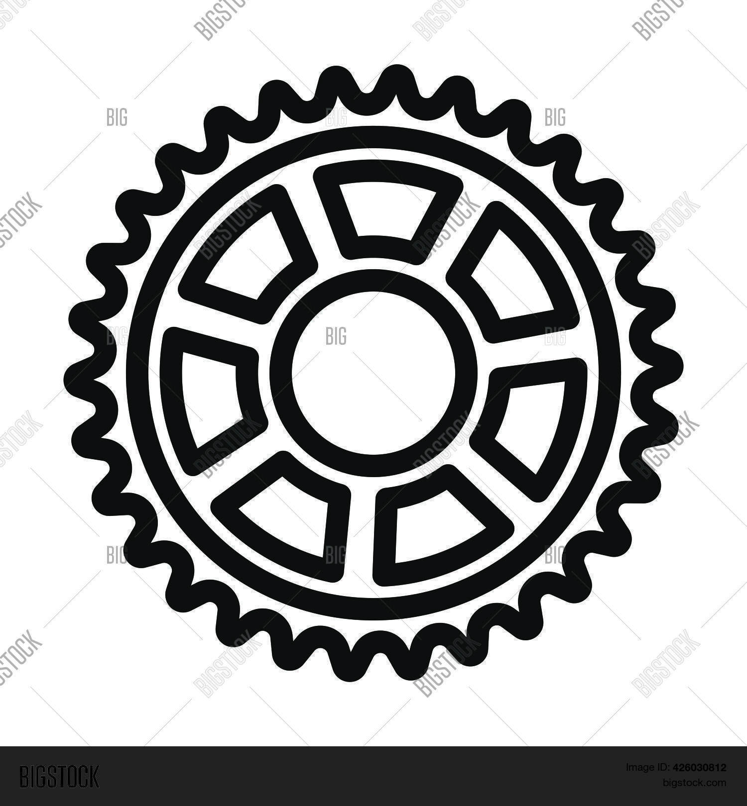 Bike Gear Star Icon. Vector & Photo (Free Trial) | Bigstock