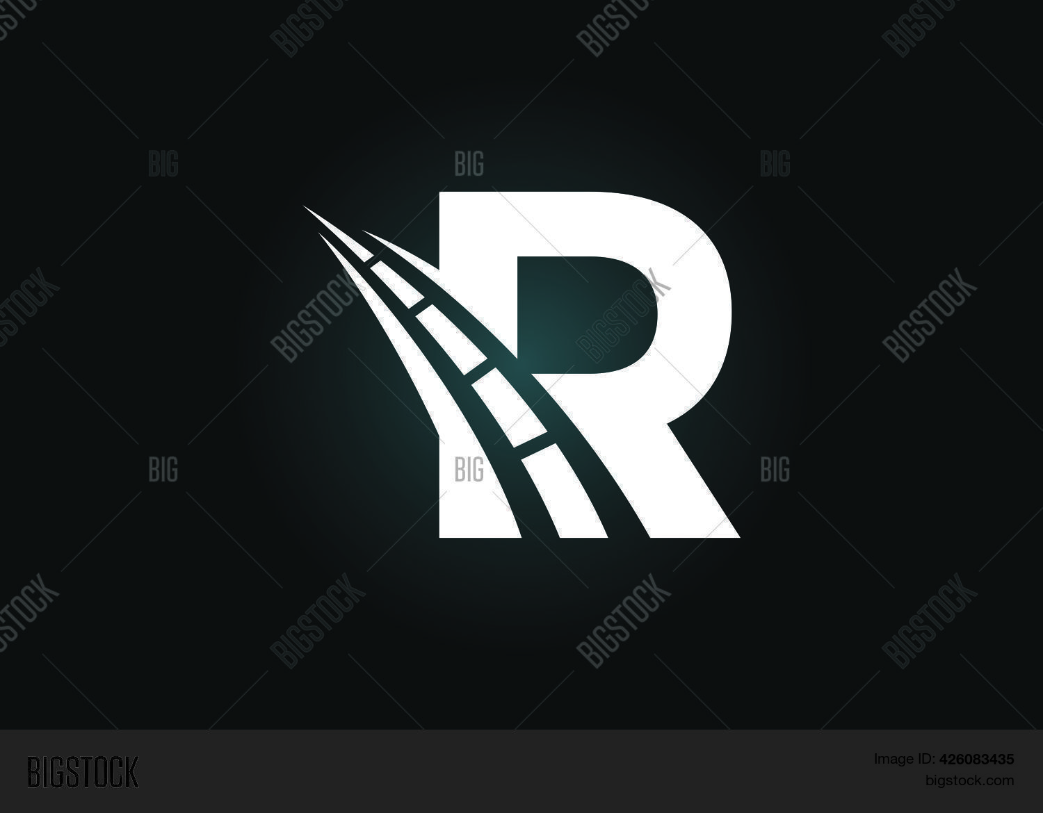 Letter R Road Logo Vector & Photo (Free Trial) | Bigstock