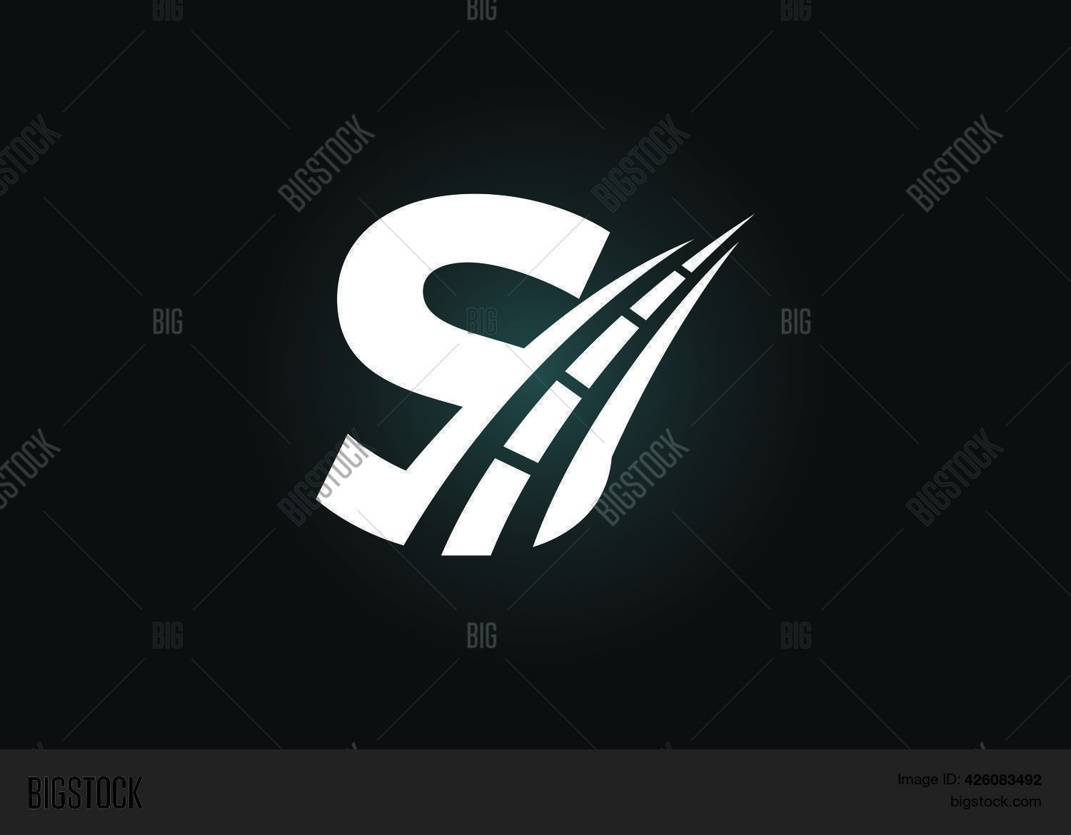 Letter S Road Logo Vector & Photo (Free Trial) | Bigstock