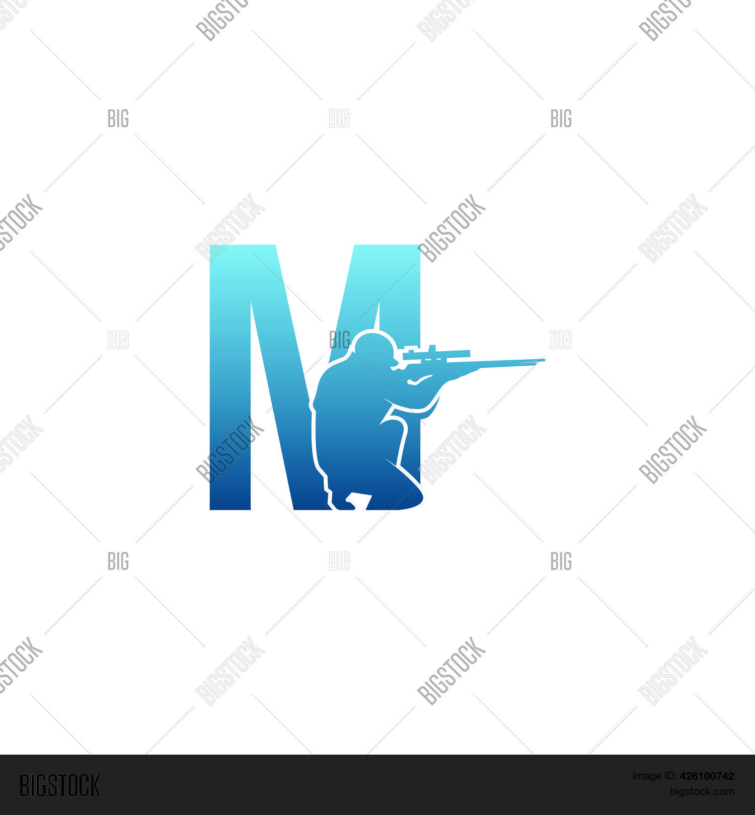 Letter M Sniper Icon Vector & Photo (Free Trial) | Bigstock