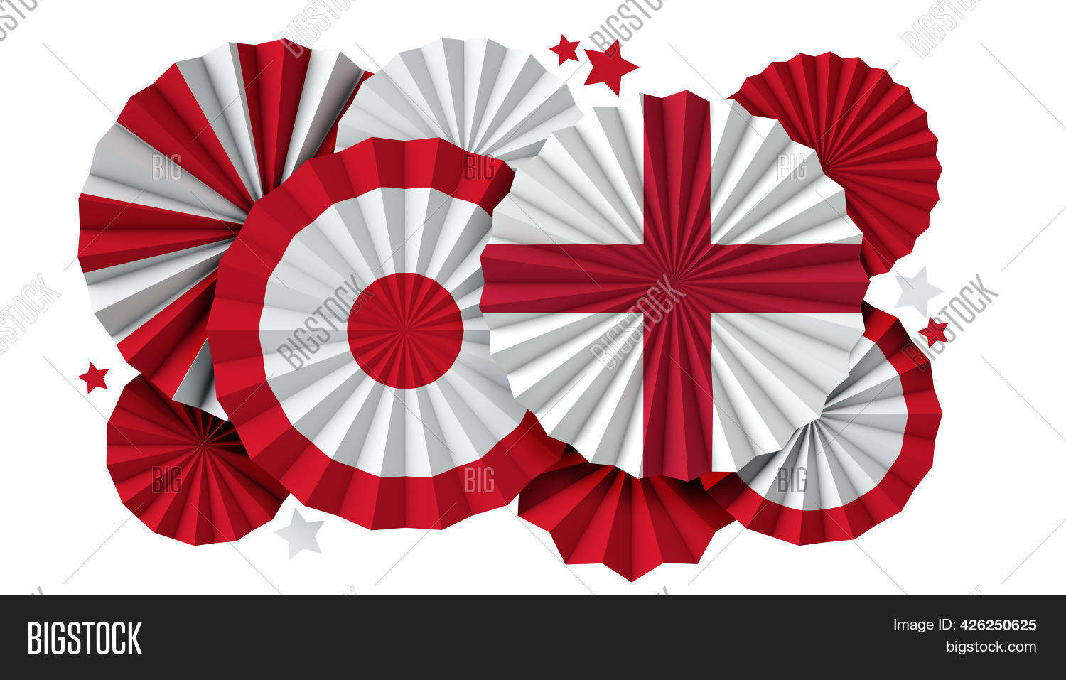 England Flag Paper Fan Image & Photo (Free Trial) | Bigstock