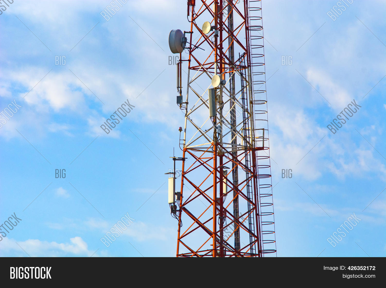 Big Cell Tower Against Image & Photo (Free Trial) | Bigstock