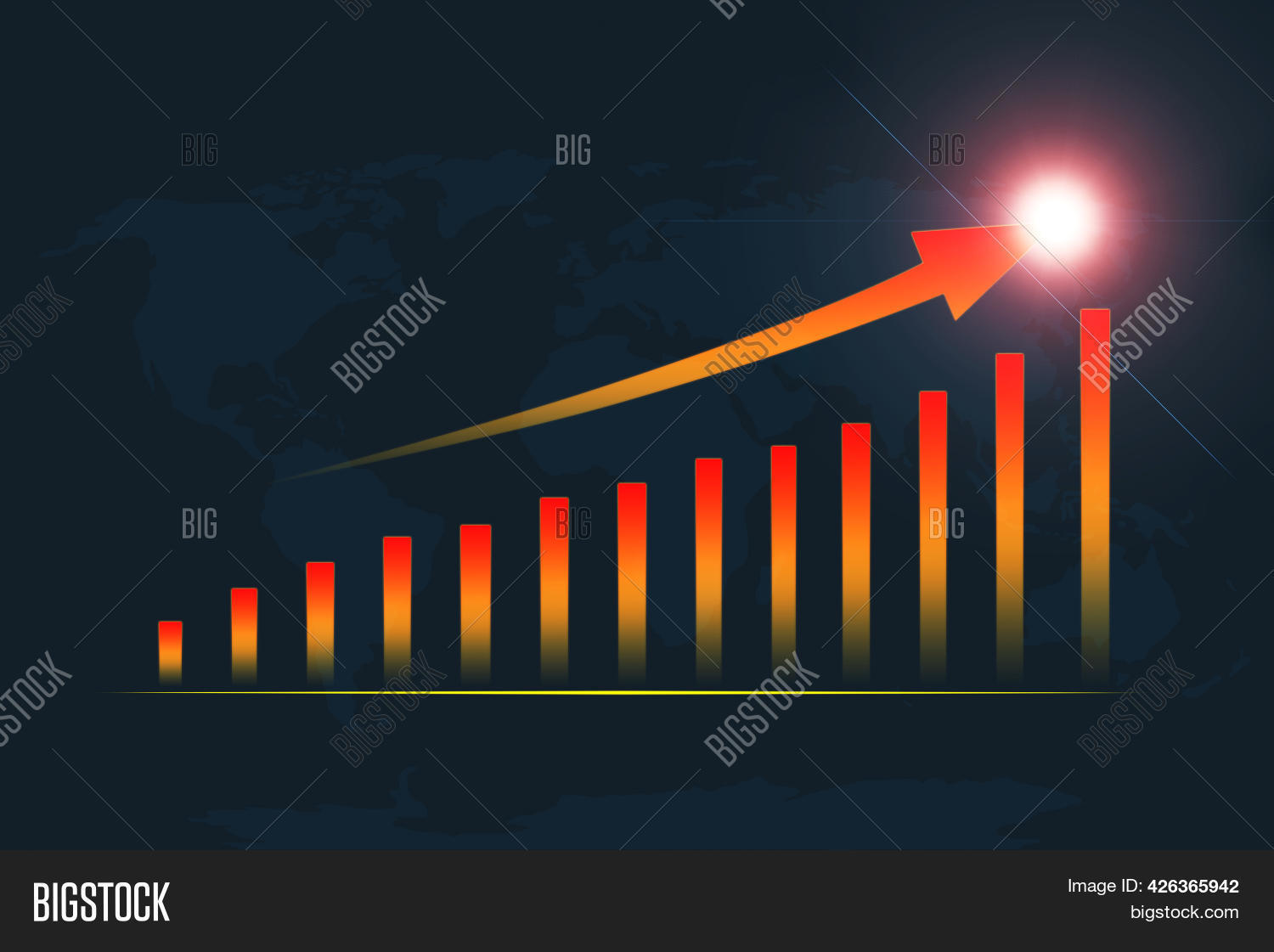 Red Bar Graph Chart Image & Photo (Free Trial) | Bigstock