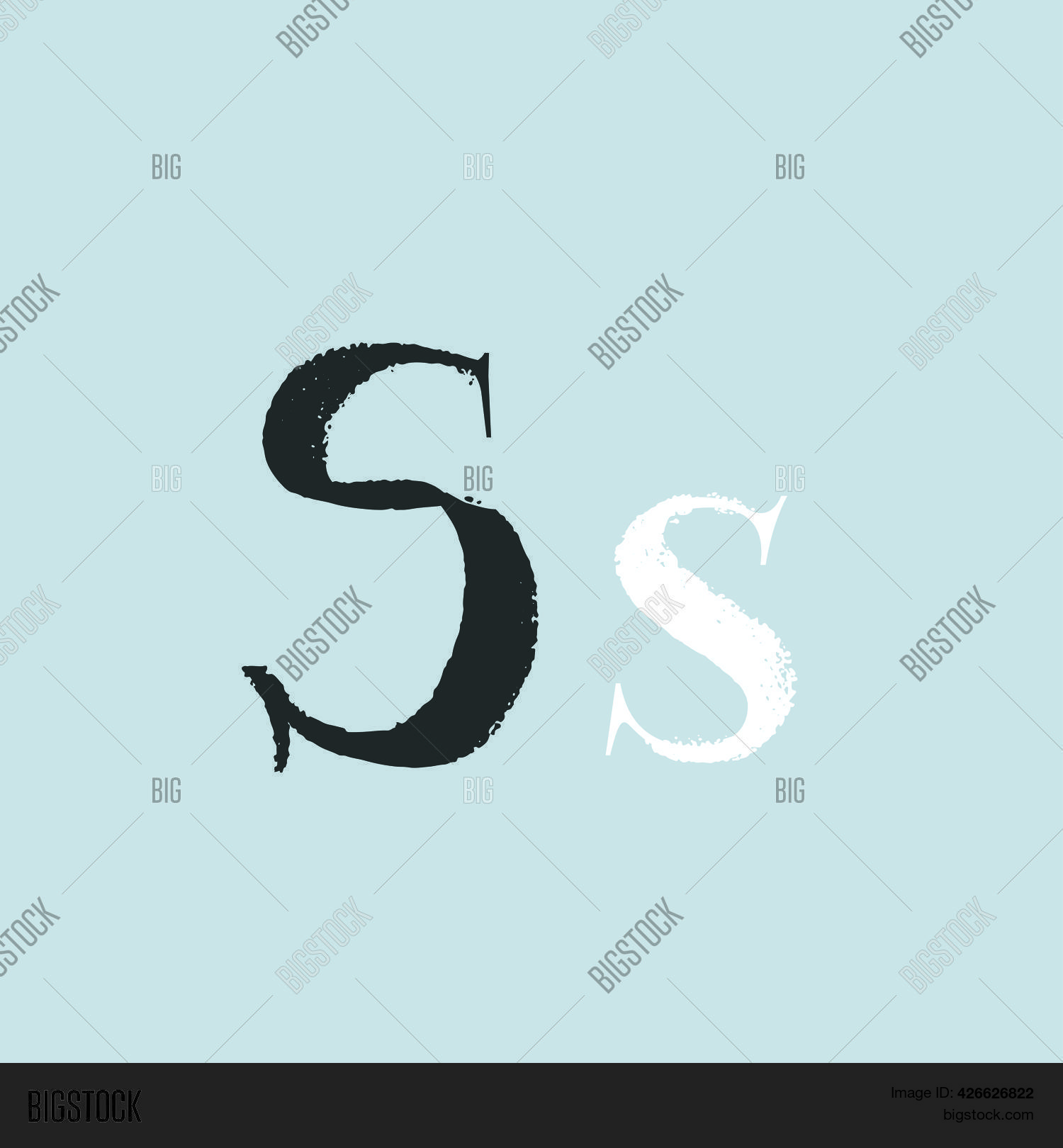 Letter S Dry Brush Vector & Photo (Free Trial) | Bigstock