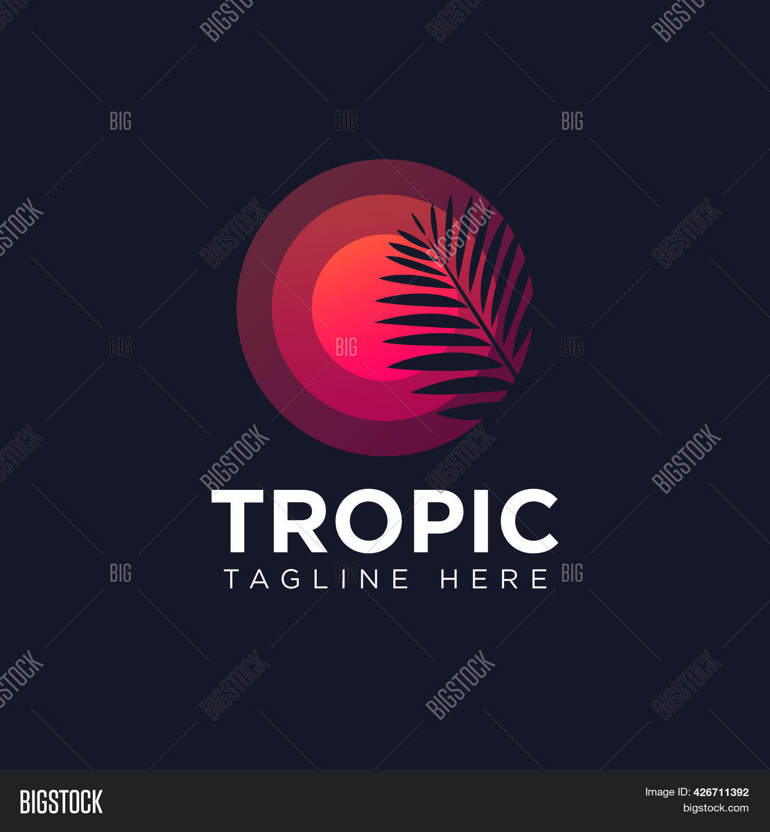 Tropic Logo. Circle Vector & Photo (Free Trial) | Bigstock