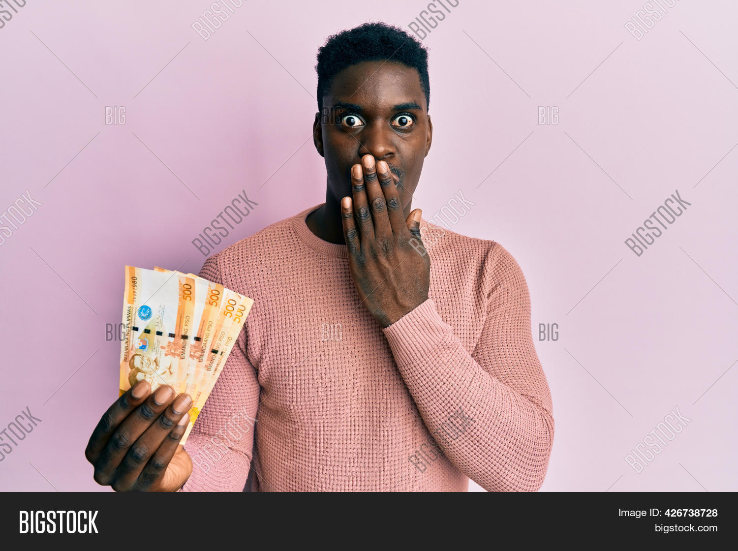 Black Man Holding Money