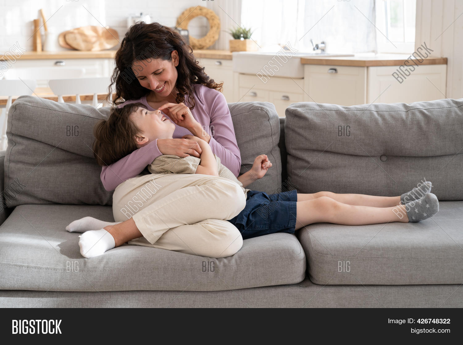Young Laughing Mother Image & Photo (Free Trial) | Bigstock