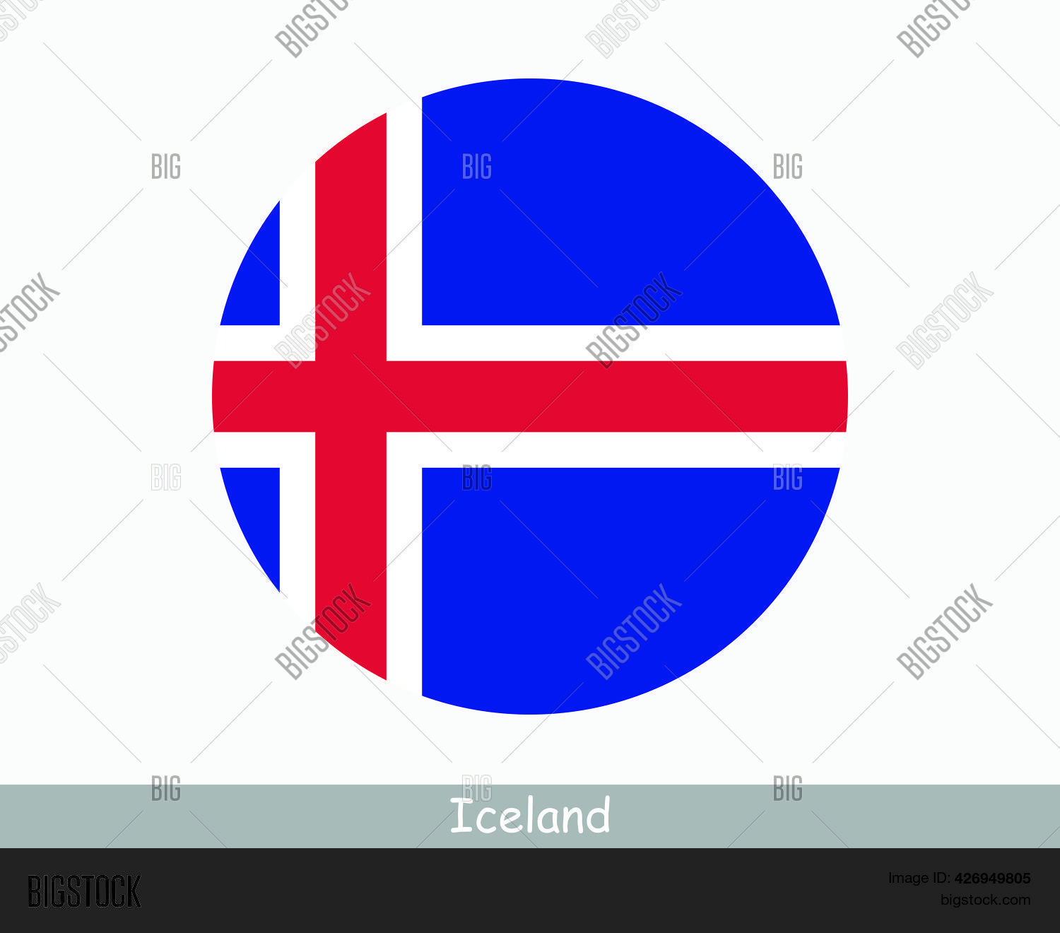 Iceland Round Circle Vector & Photo (Free Trial) | Bigstock