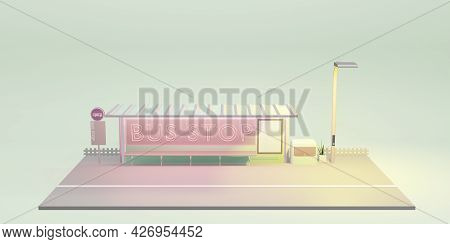 Bus Stop Cartoon City Image & Photo (Free Trial) | Bigstock