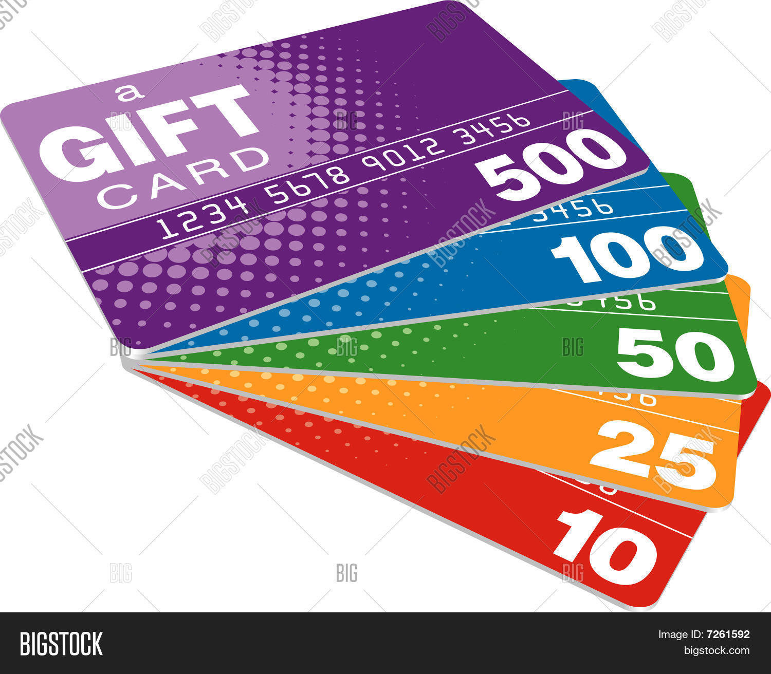Colorful Gift Cards Vector & Photo (Free Trial) | Bigstock
