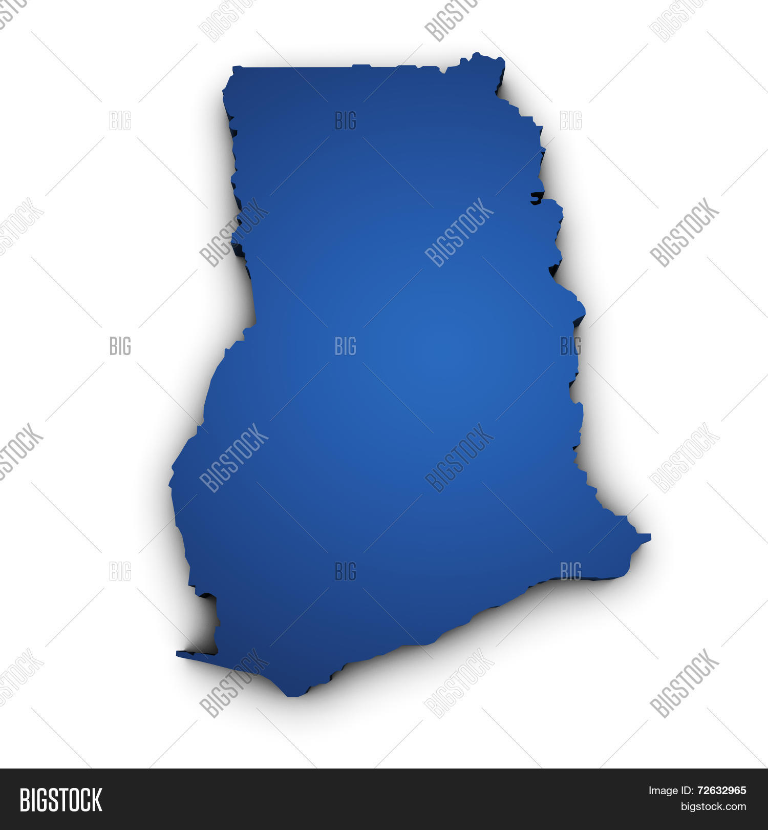 Map Ghana 3D Shape Image & Photo (Free Trial) | Bigstock