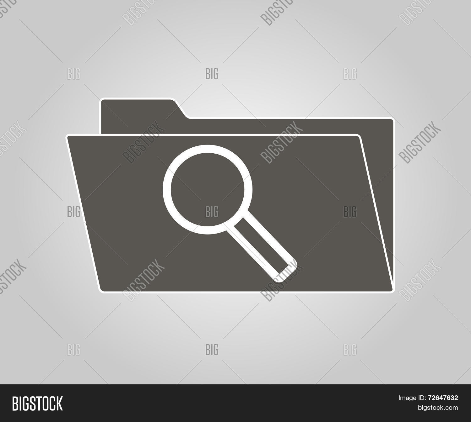 Folder Icon Search. Vector & Photo (Free Trial) | Bigstock