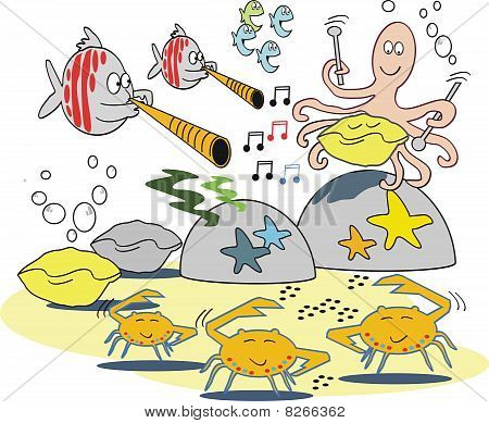Funny Fish Musical Vector & Photo (Free Trial) | Bigstock