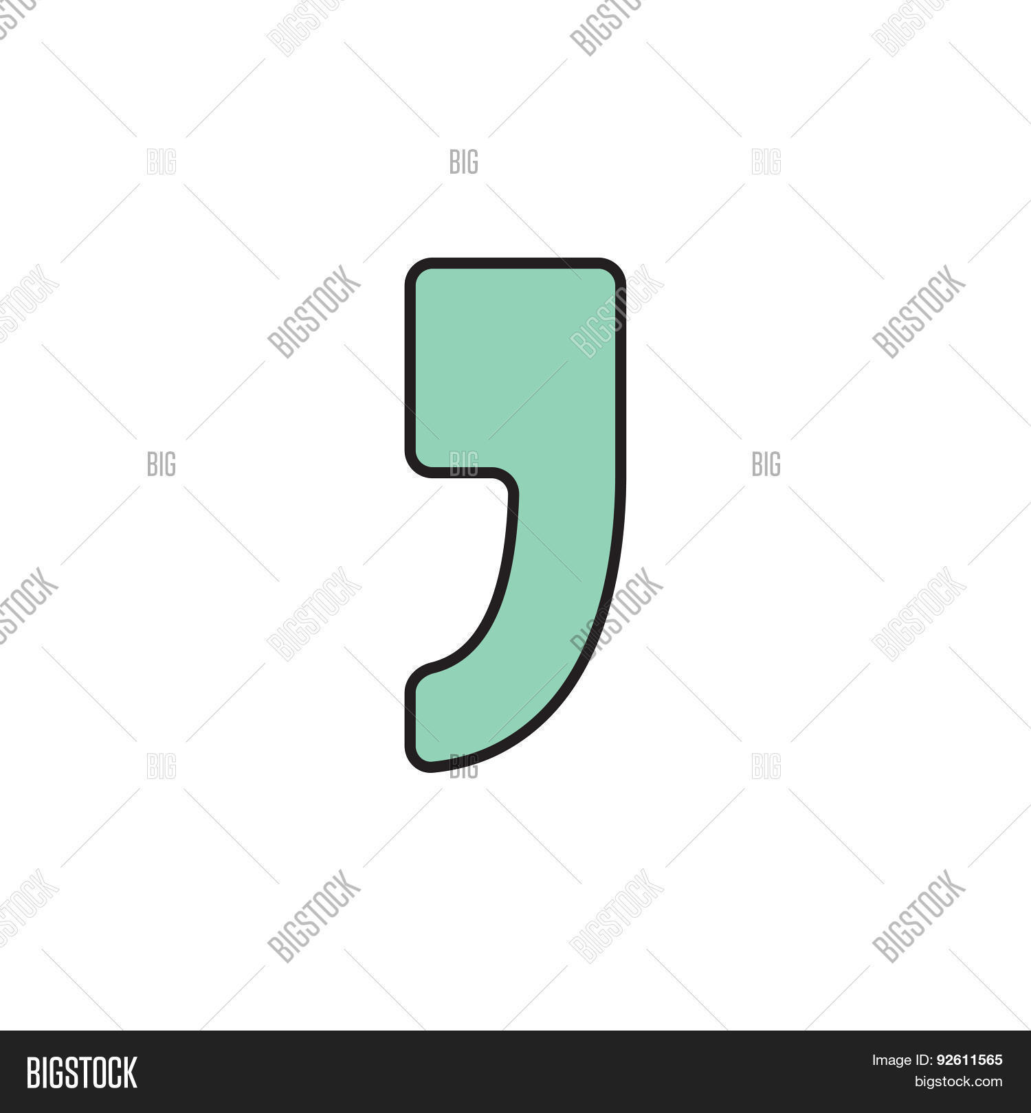 Vector Comma Icon. Vector & Photo (Free Trial) | Bigstock