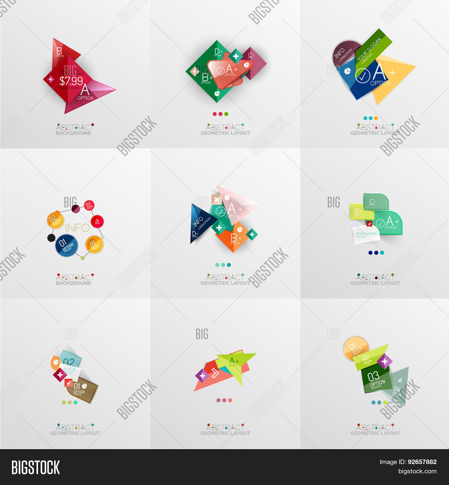 Set Paper Graphic Vector & Photo (Free Trial) | Bigstock
