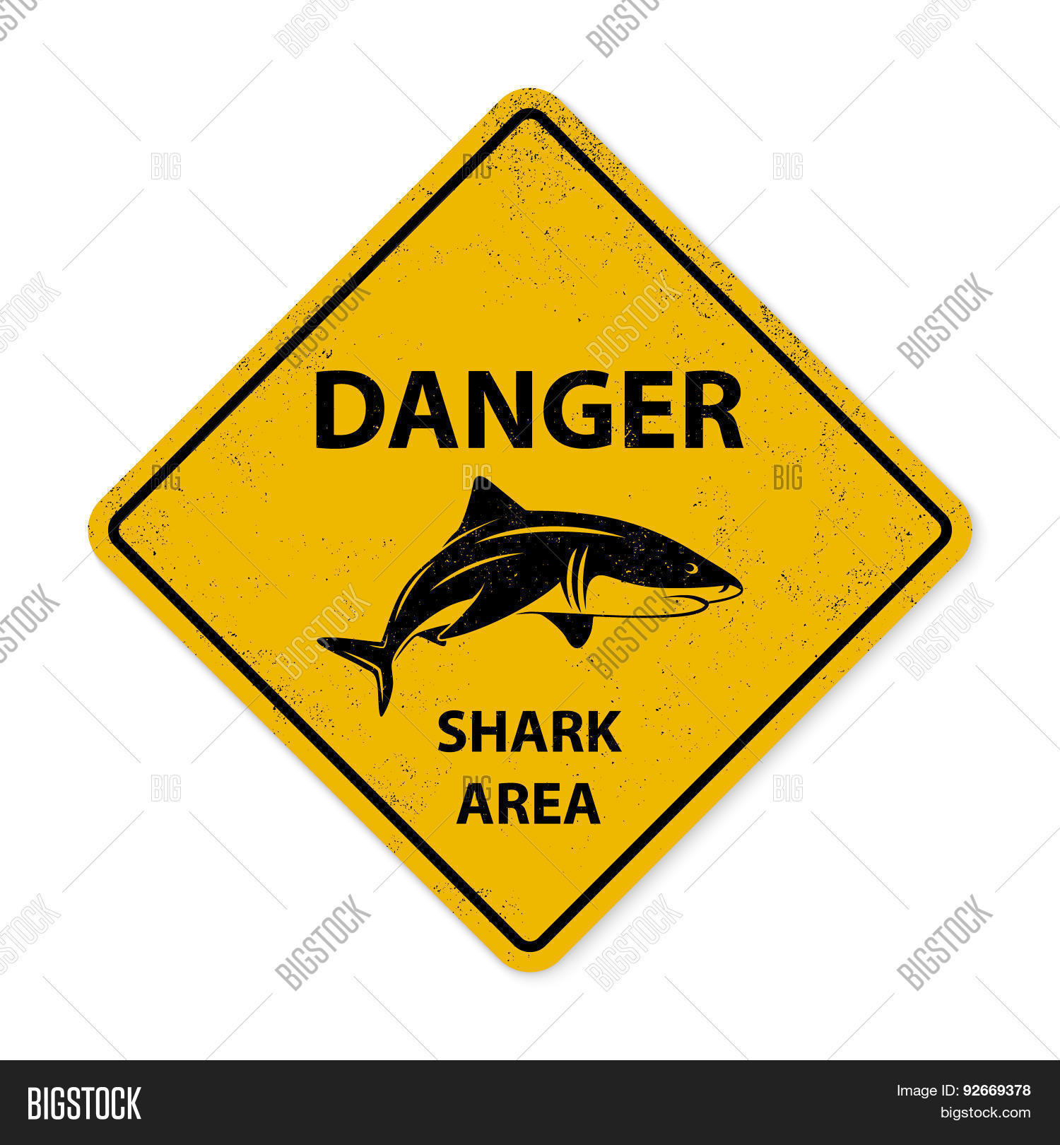 Shark Sighting Sign Vector & Photo (Free Trial) | Bigstock