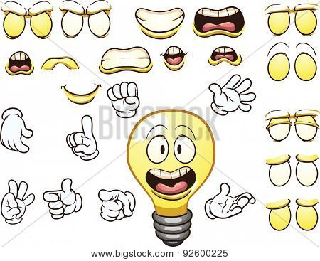 Cartoon Lightbulb Vector & Photo (Free Trial) | Bigstock