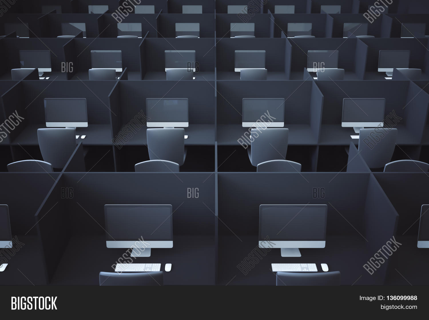 Dark Coworking Office Image & Photo (Free Trial) | Bigstock